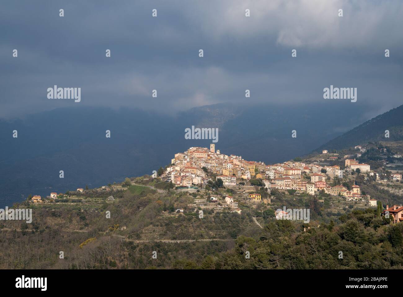 Perinaldo ancient village, Province of Imperia, Liguria region, north ...