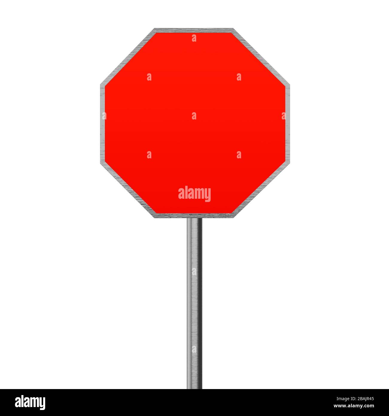 Stop Roadsign. Blank Space. Copy Space. Isolated on white Background 3D ...