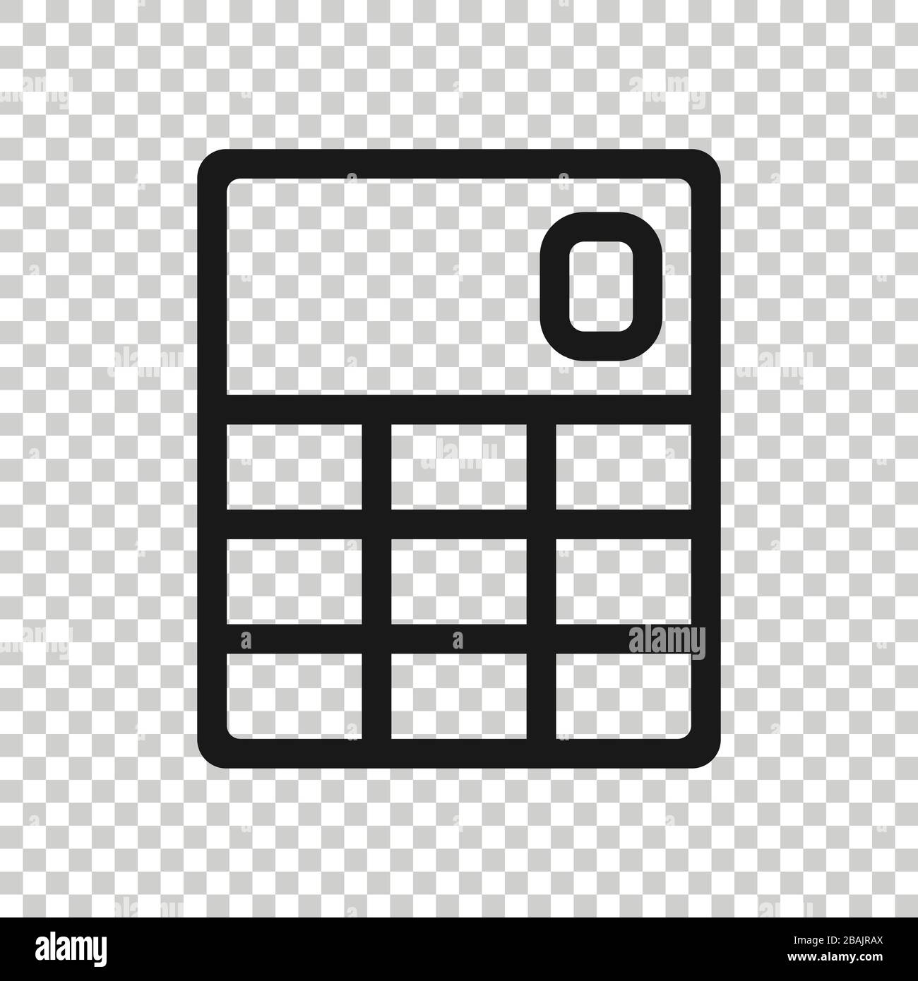 Calculator icon in flat style. Calculate vector illustration on white ...