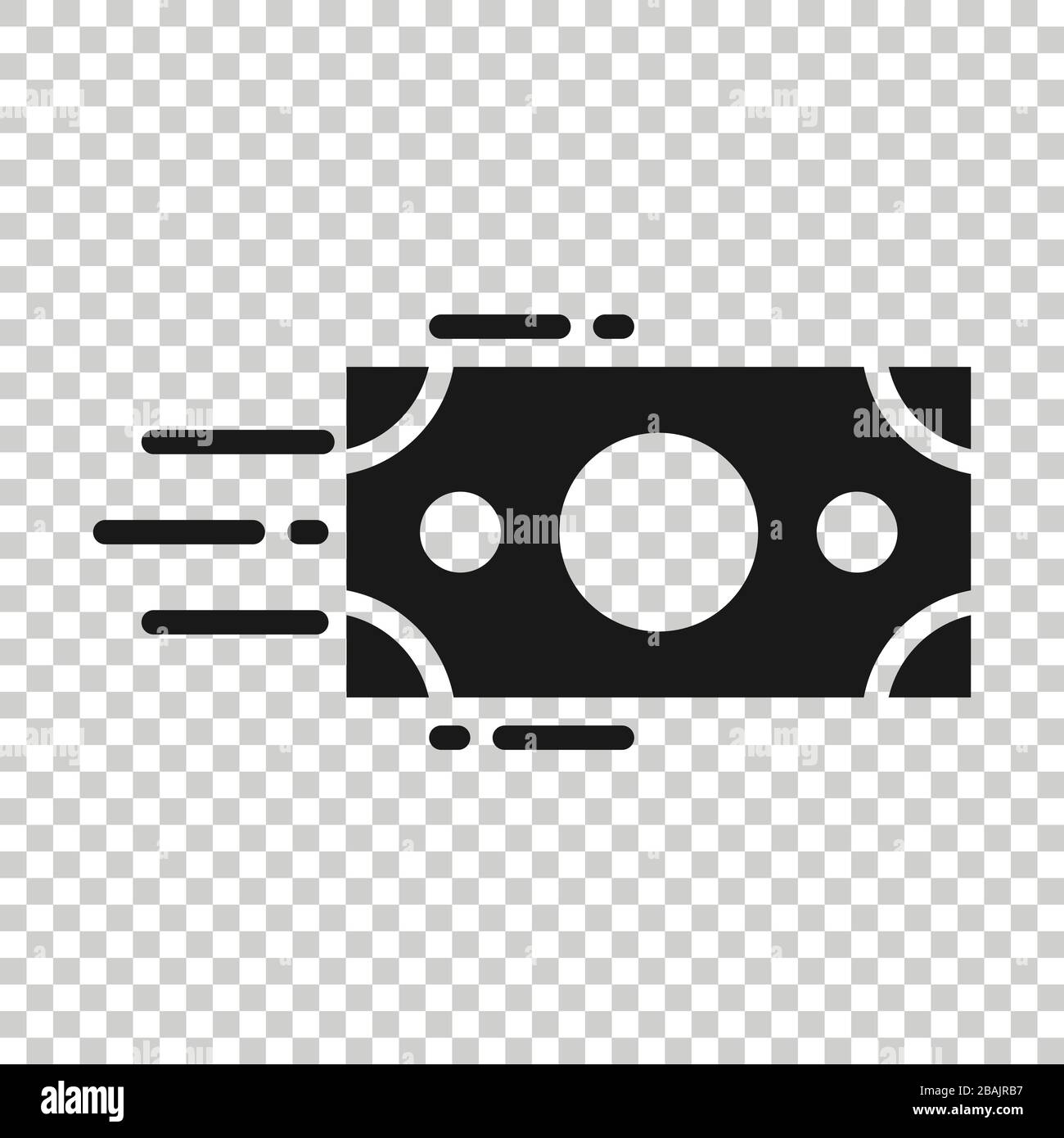 Money stack icon in flat style. Exchange cash vector illustration on ...