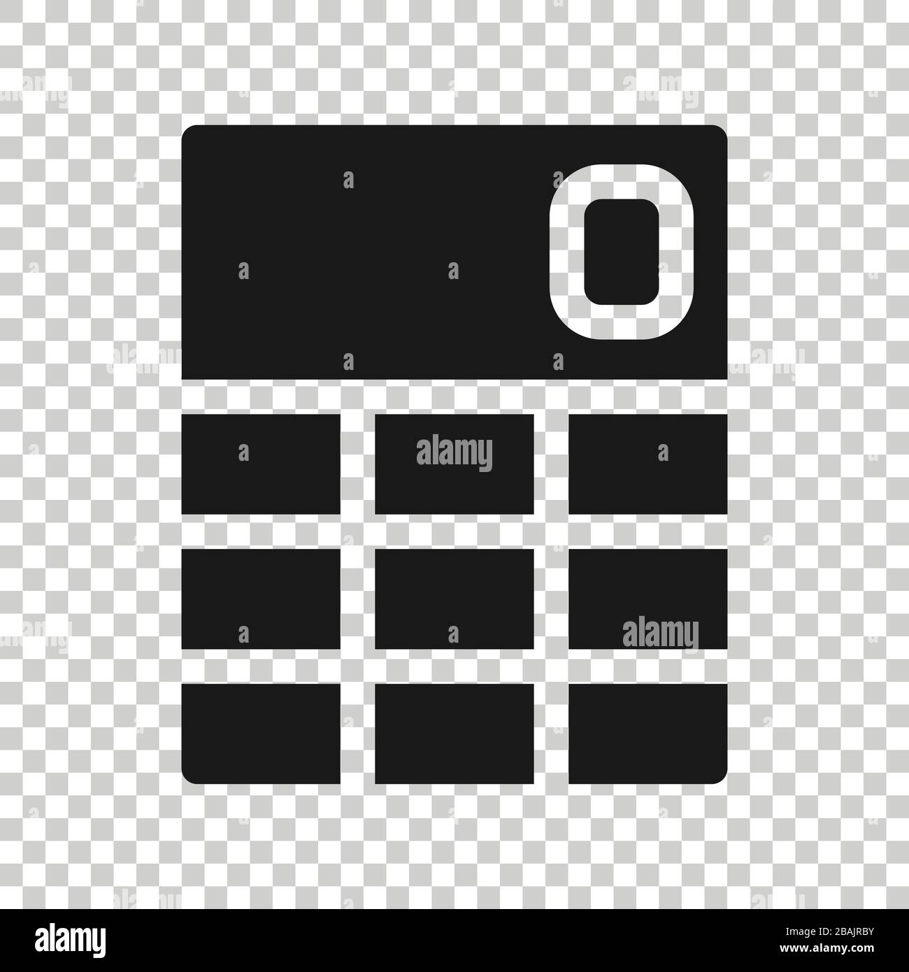 Calculator icon in flat style. Calculate vector illustration on white ...