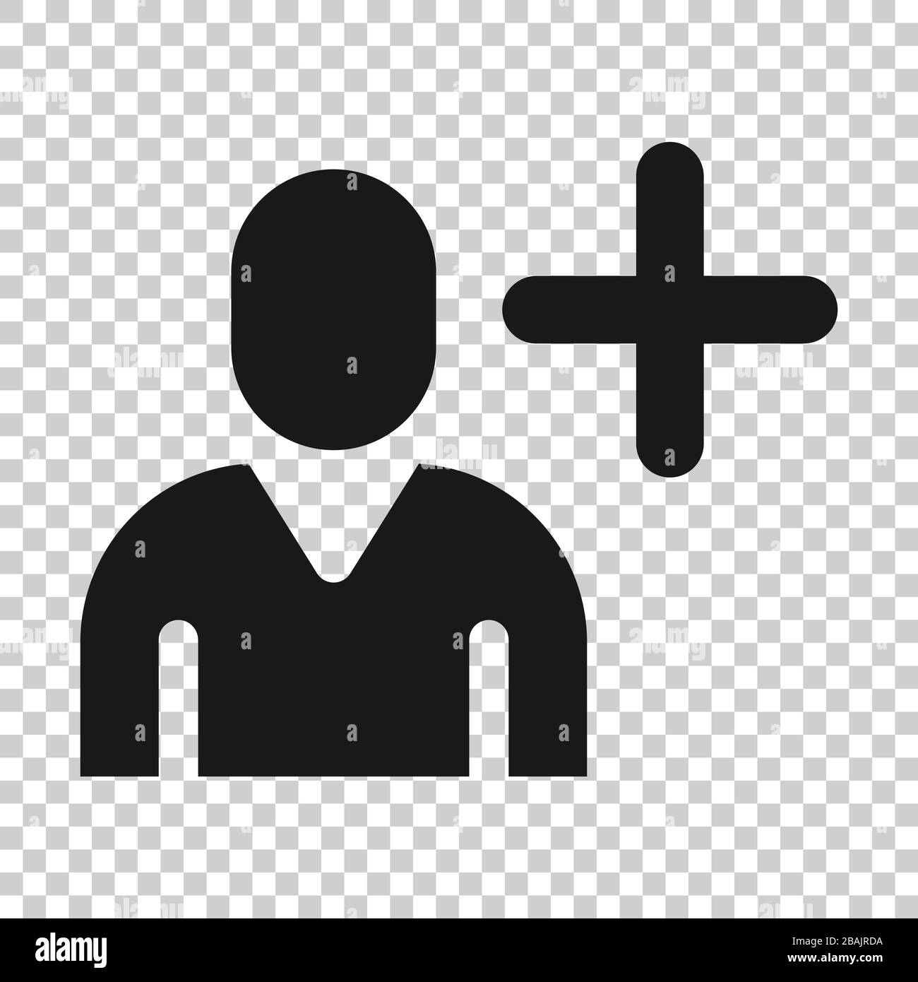 People with plus icon in flat style. Staff vector collection ...