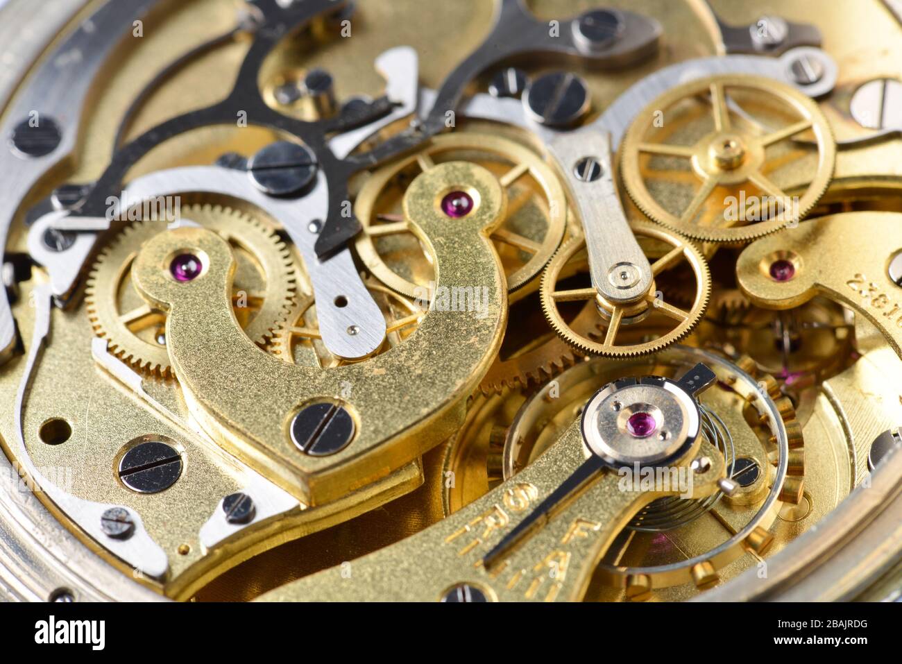 Open clock mechanism in detail Stock Photo - Alamy