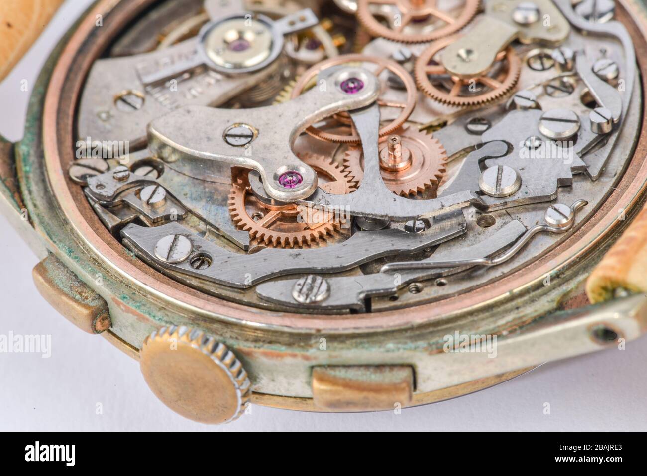 Open clock mechanism in detail Stock Photo - Alamy