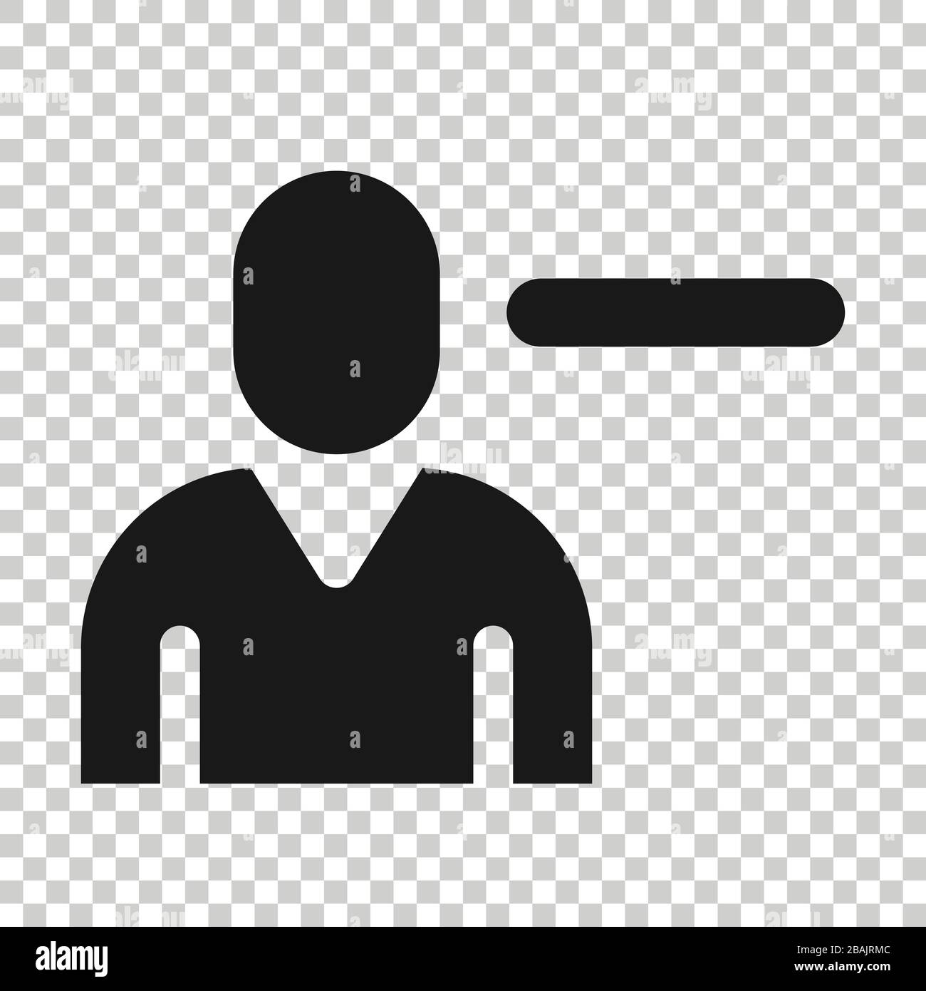 People with minus icon in flat style. Staff vector collection ...