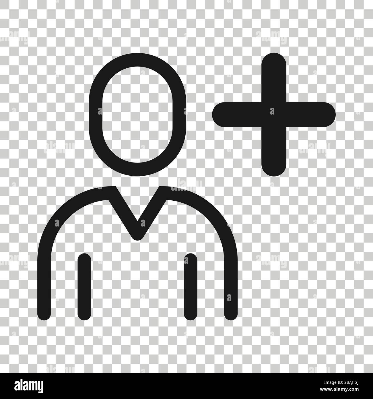 People with plus icon in flat style. Staff vector collection ...