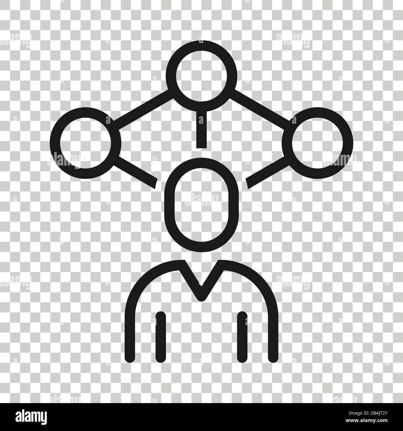 Corporate organization chart with business people vector icon in flat ...