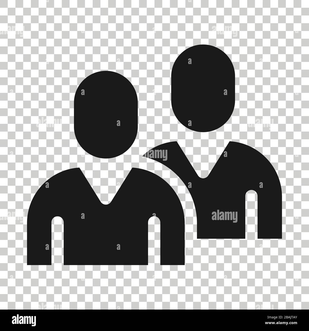 People communication icon in flat style. People vector illustration on ...