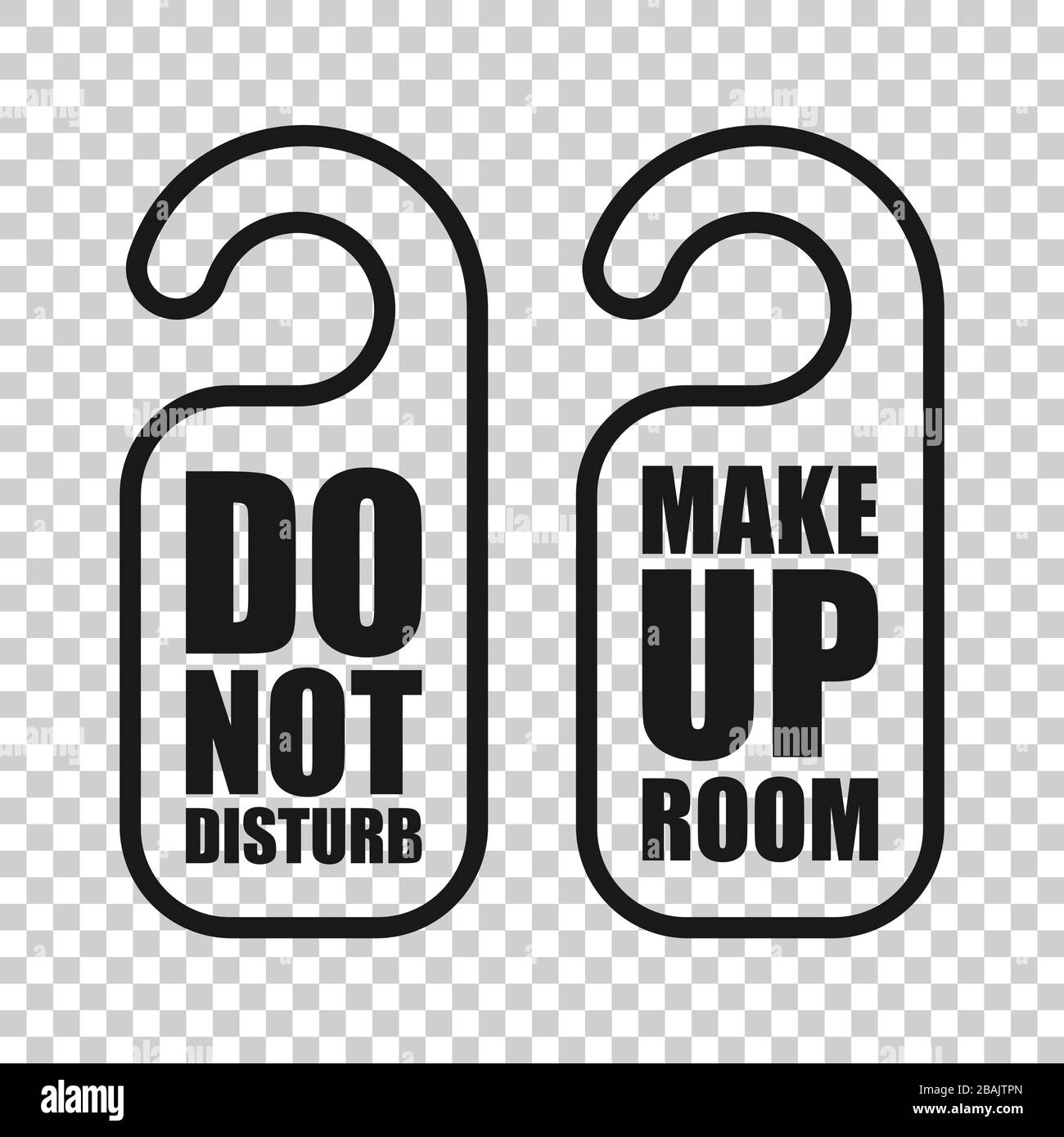Do not disturb hotel sign icon in flat style. Inn vector illustration ...