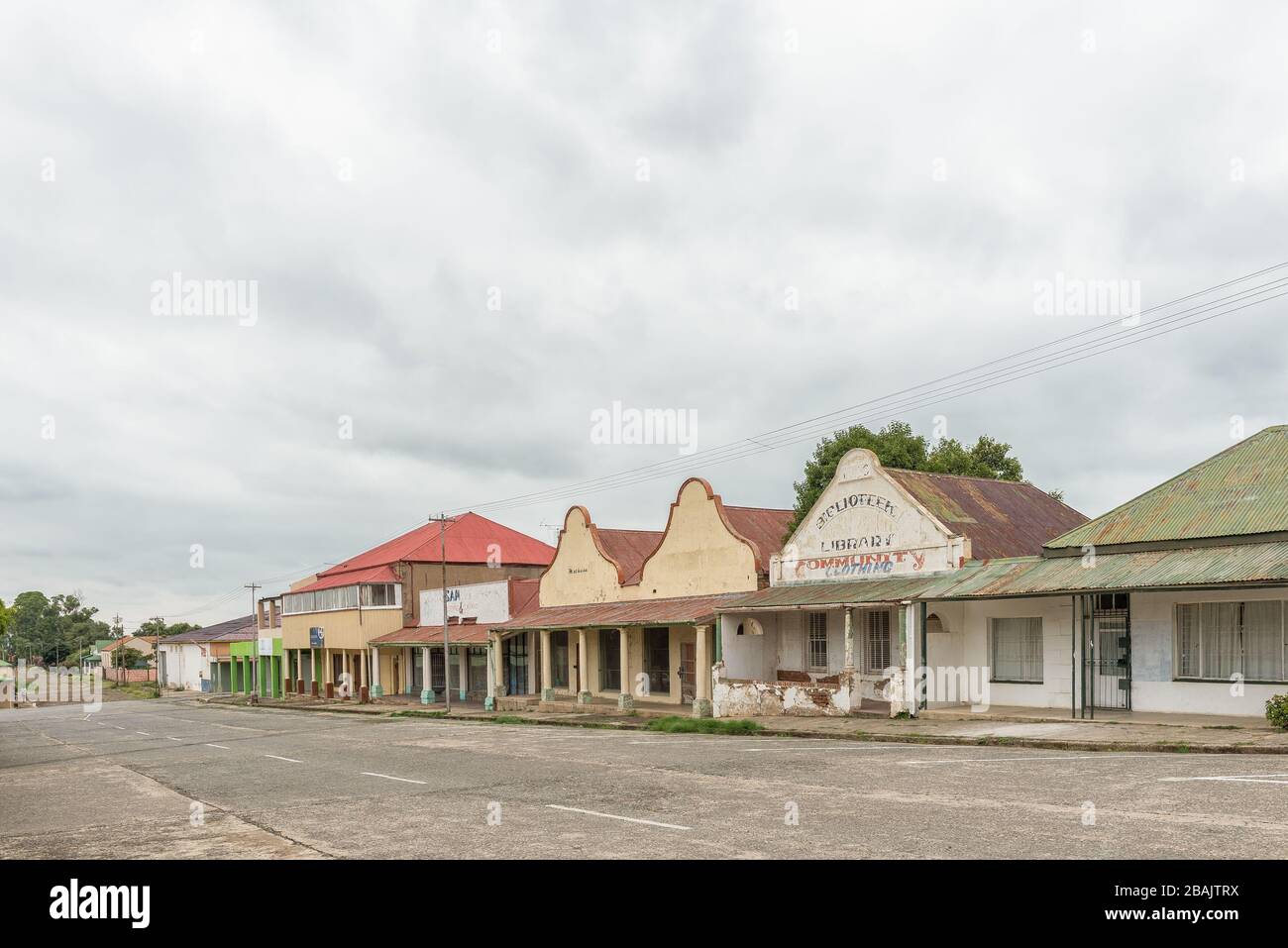 WINBURG, SOUTH AFRICA - MARCH 1, 2020: A street scene, with historic ...