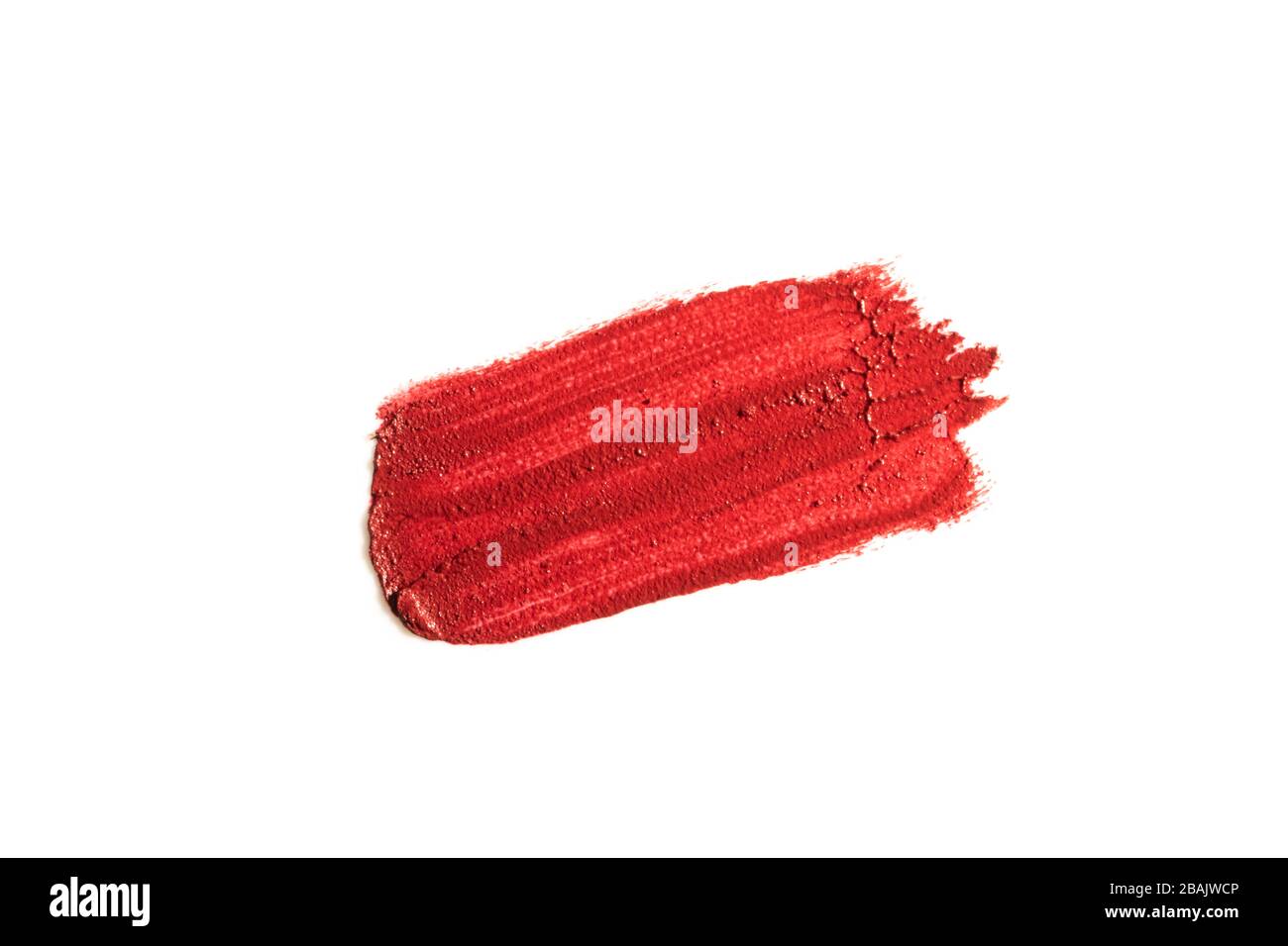 Lipstick swatch smudge smear isolated on white background. Cream makeup ...