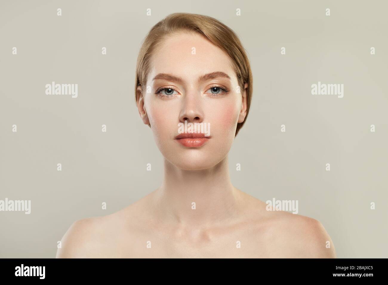Perfect young woman face. Healthy model with clear skin Stock Photo - Alamy
