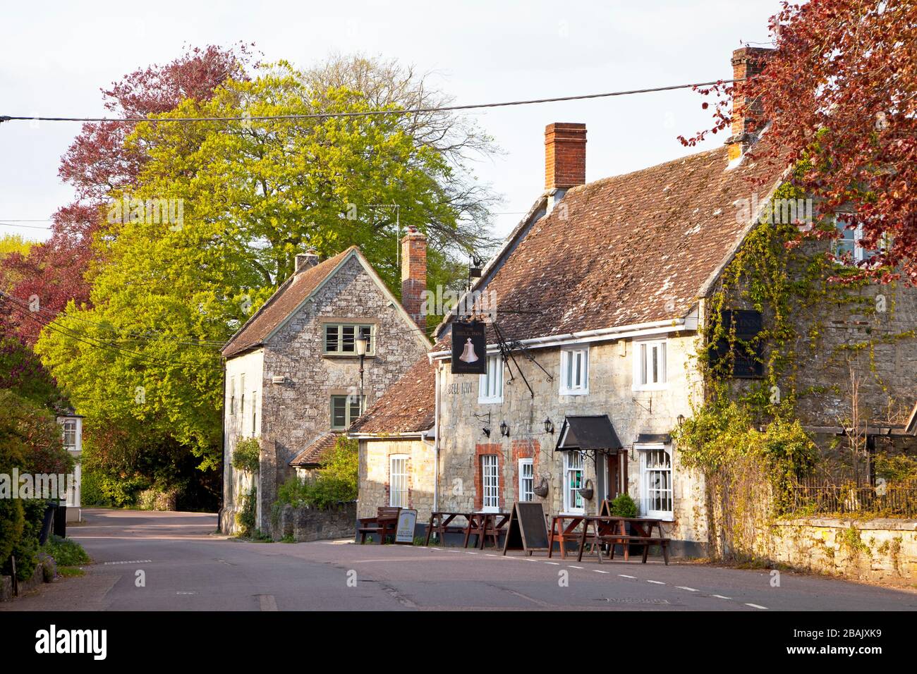The High Street in the village of Wylye in Wiltshire Stock Photo - Alamy