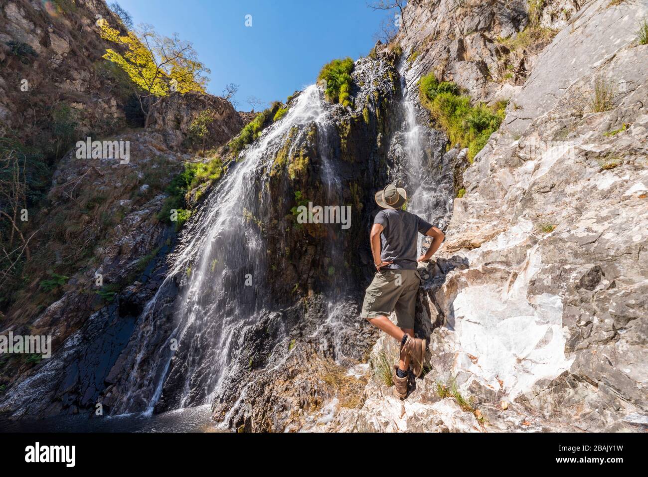 A waterfall seen at Tessa's Pools, Chimanimani, Zimbabwe Stock Photo ...