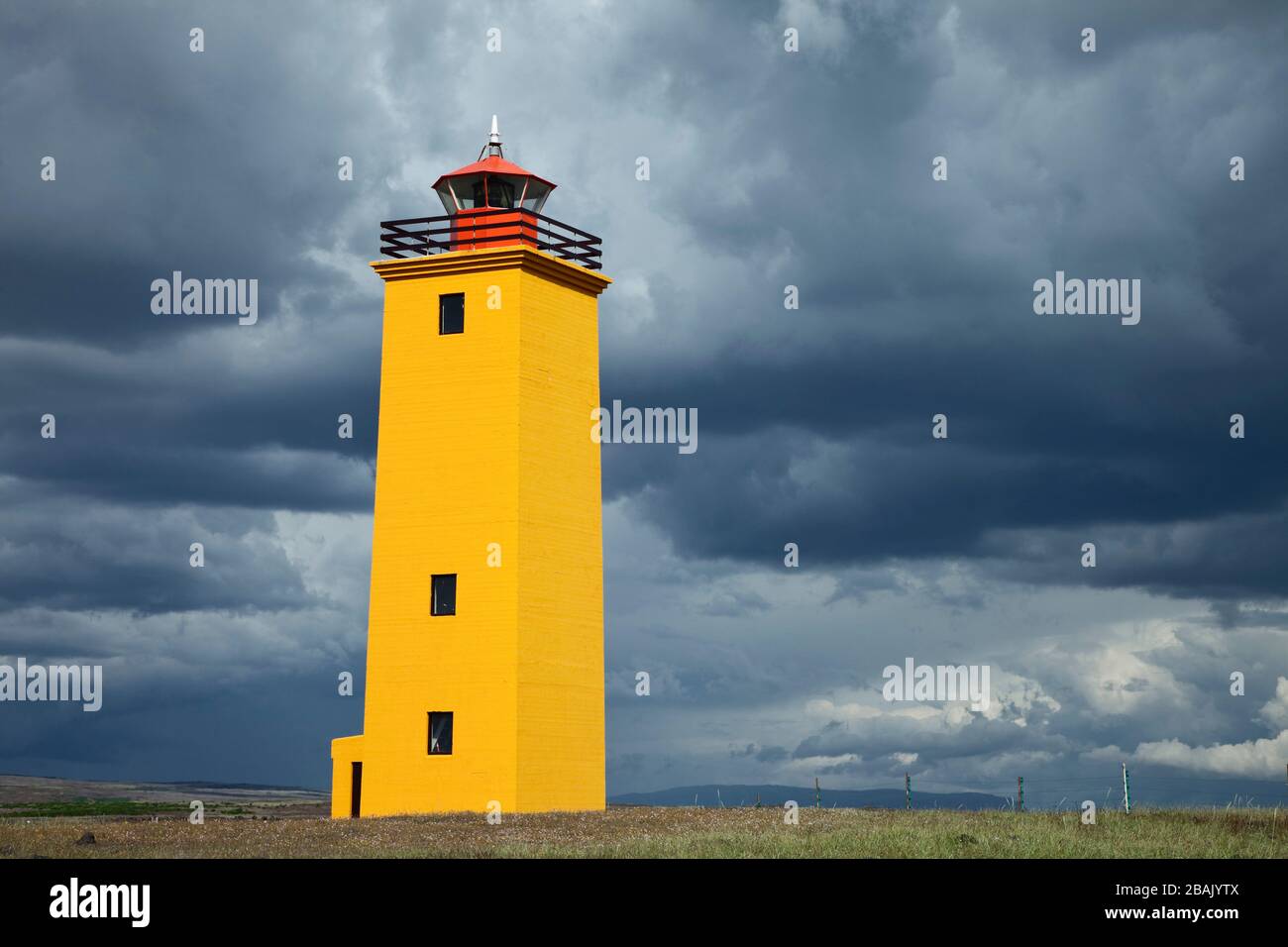 Yellow lighthouse iceland hi-res stock photography and images - Alamy