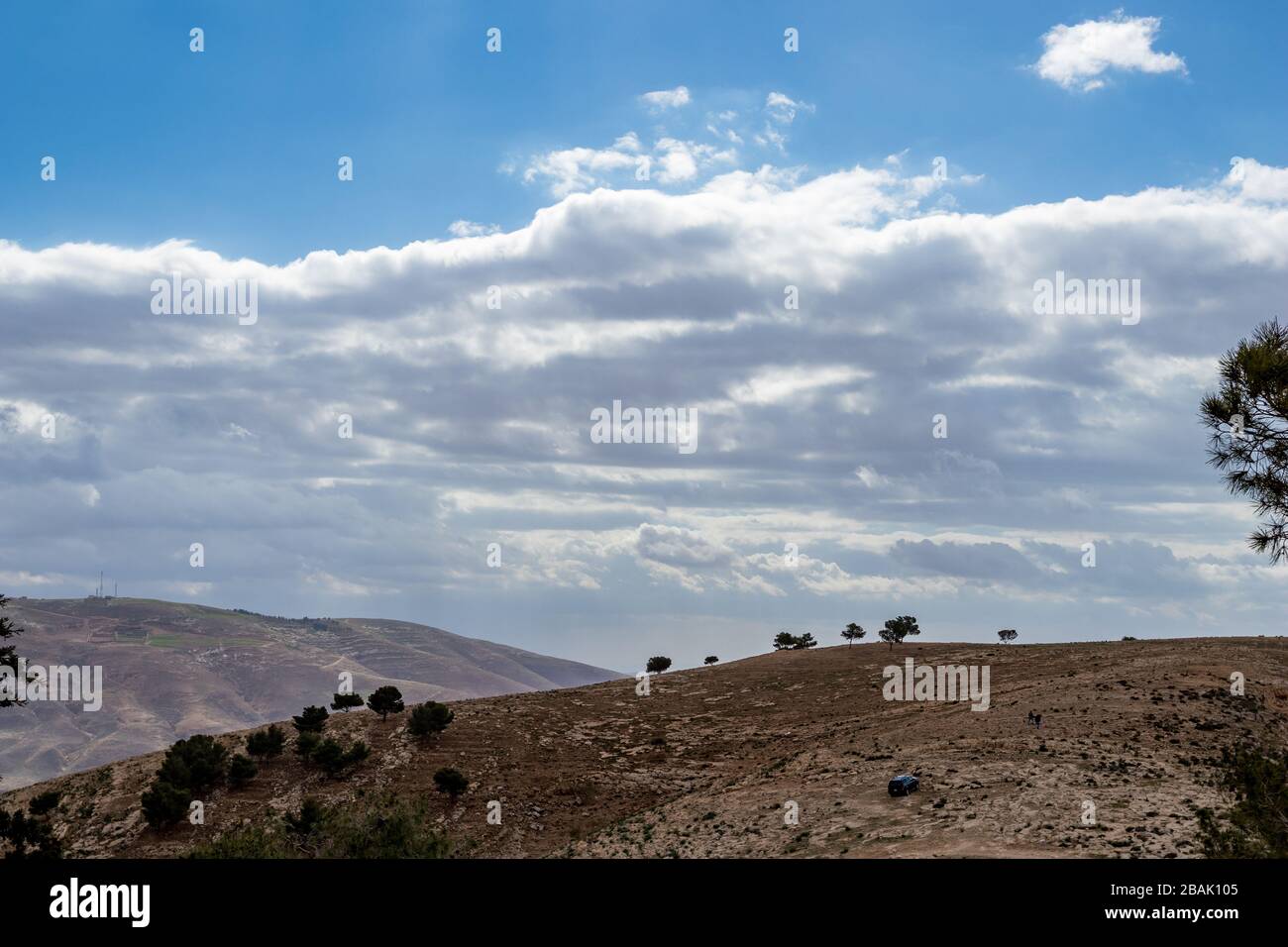 Minimalistic view, landscape, Promised Land hill as seen from Mount ...