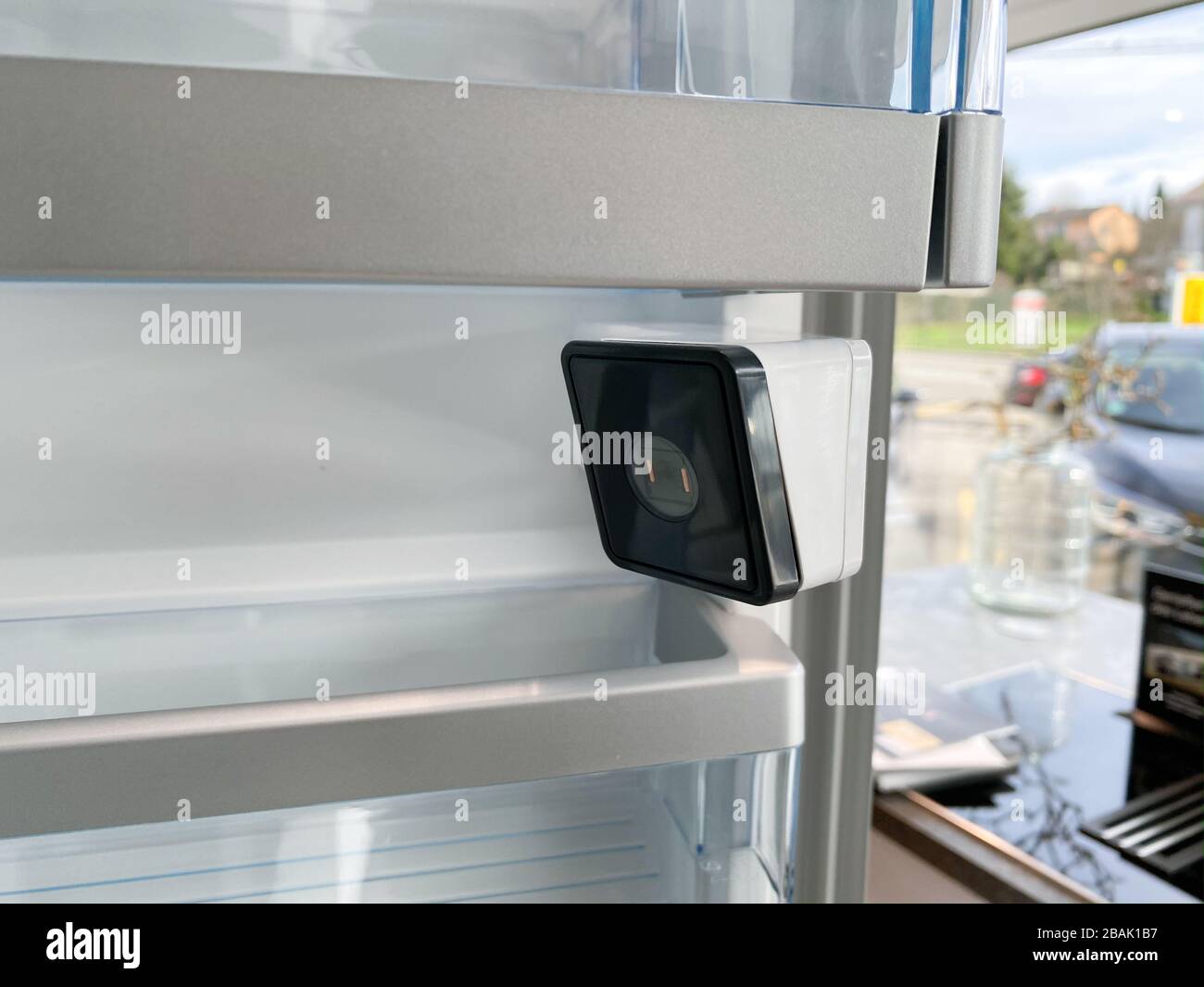 Modern refrigerator freezer with interior video camera capabilities ...