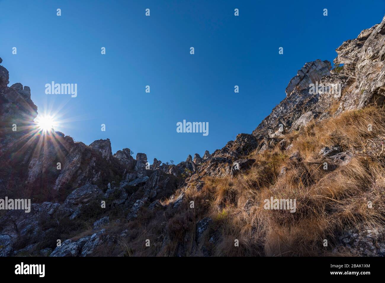 The rugged Chimanimani mountains in Zimbabwe's Eastern Highlands Stock ...