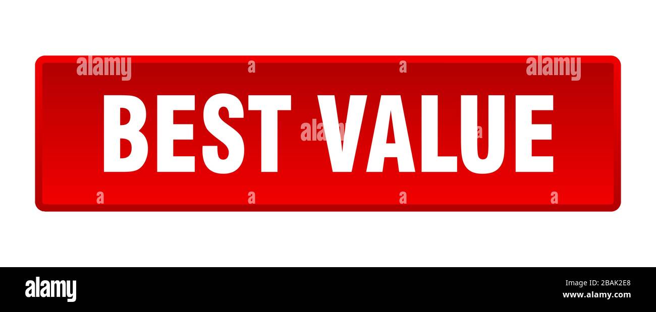 best value button. best value square red push button Stock Vector Image ...
