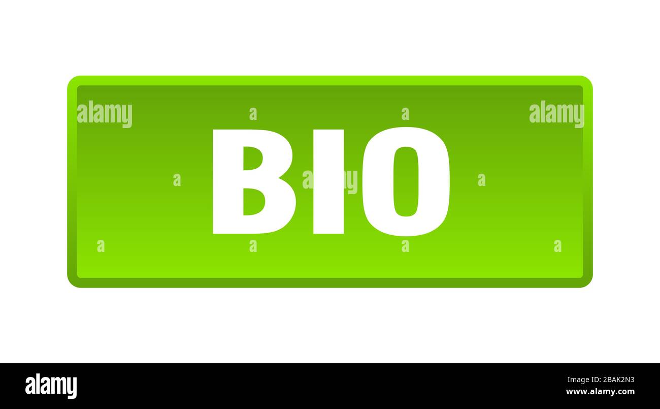 bio button. bio square green push button Stock Vector Image & Art - Alamy