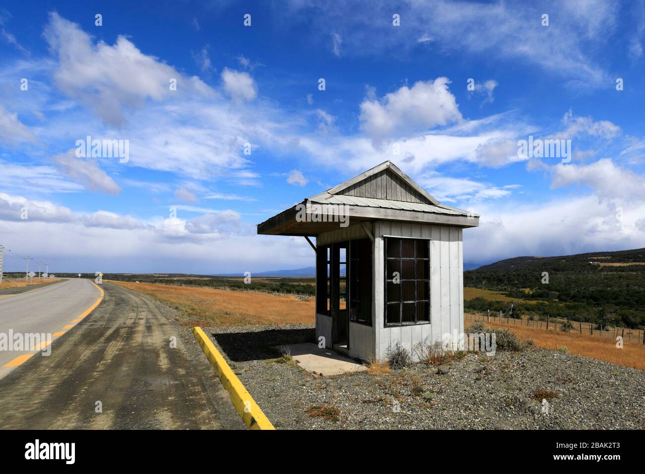 Road yellow lines patagonia hi-res stock photography and images - Alamy