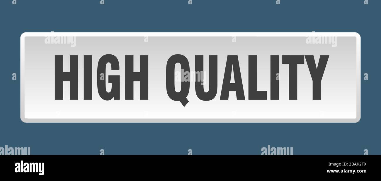 high quality button. high quality square white push button Stock Vector ...