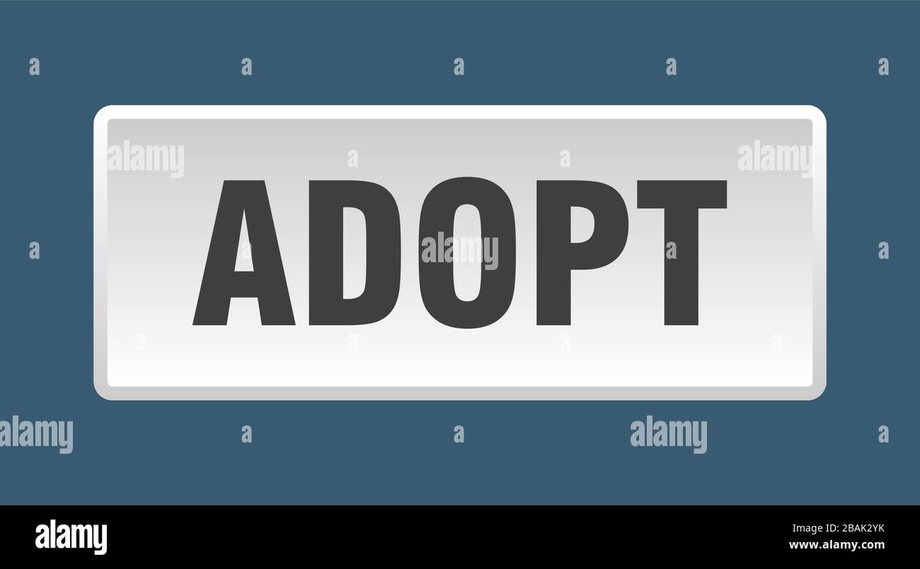 adopt button. adopt square white push button Stock Vector Image & Art ...