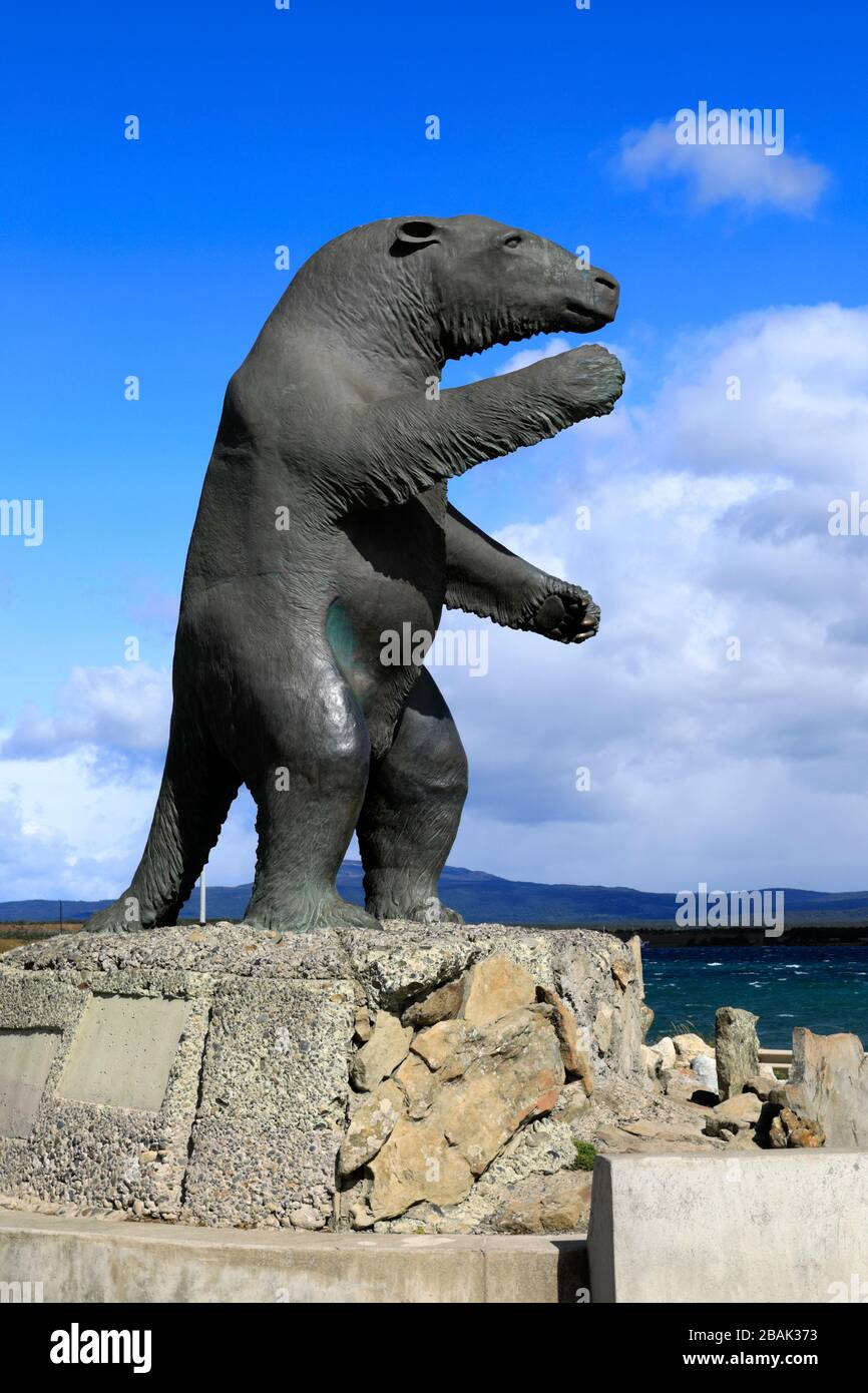 The Monument Of Milodon, Puerto Natales city, Patagonia, Chile, South ...