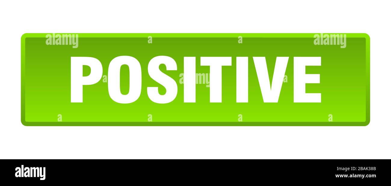 positive button. positive square green push button Stock Vector Image ...