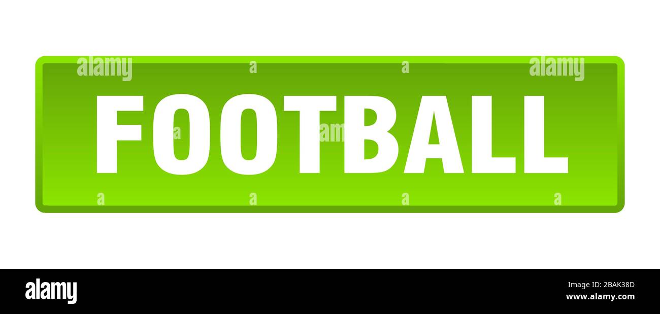football button. football square green push button Stock Vector Image ...