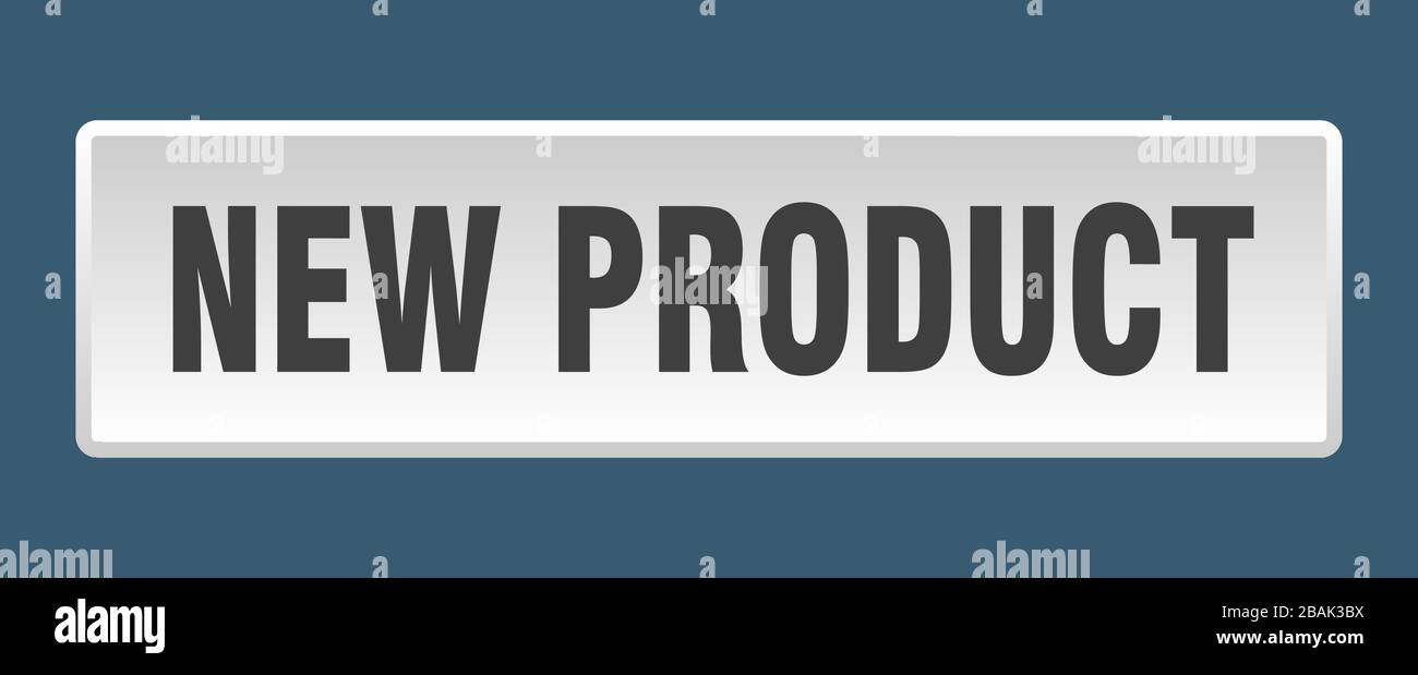 new product button. new product square white push button Stock Vector ...