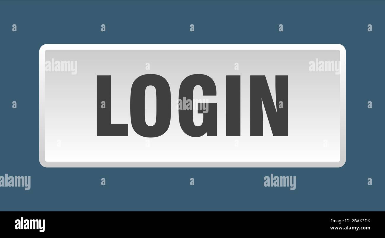 login button. login square white push button Stock Vector Image & Art ...