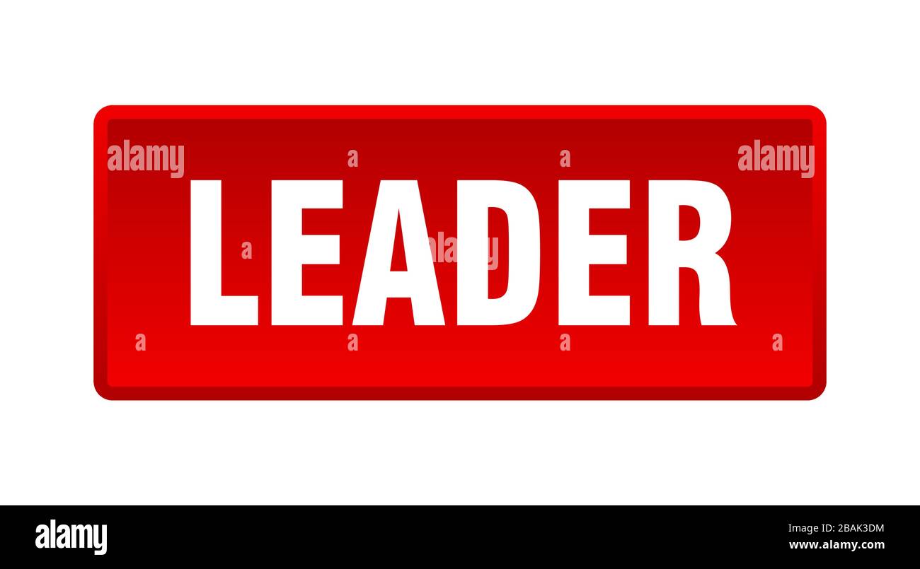 leader button. leader square red push button Stock Vector Image & Art ...