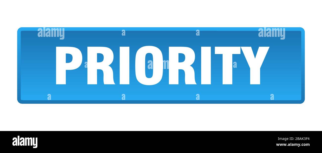 priority button. priority square blue push button Stock Vector Image ...