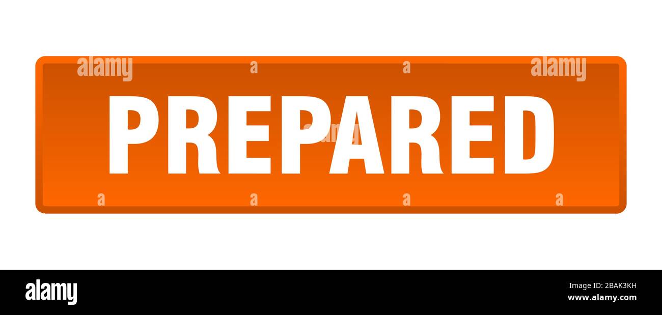 prepared button. prepared square orange push button Stock Vector Image & Art - Alamy