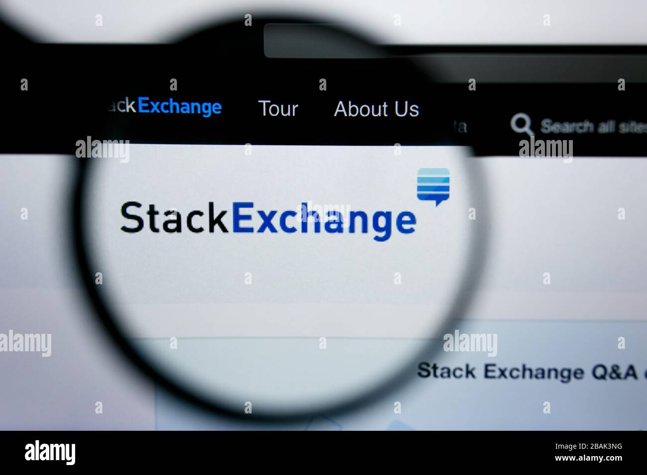 Los Angeles, California, USA - 25 June 2019: Illustrative Editorial of StackExchange website ...