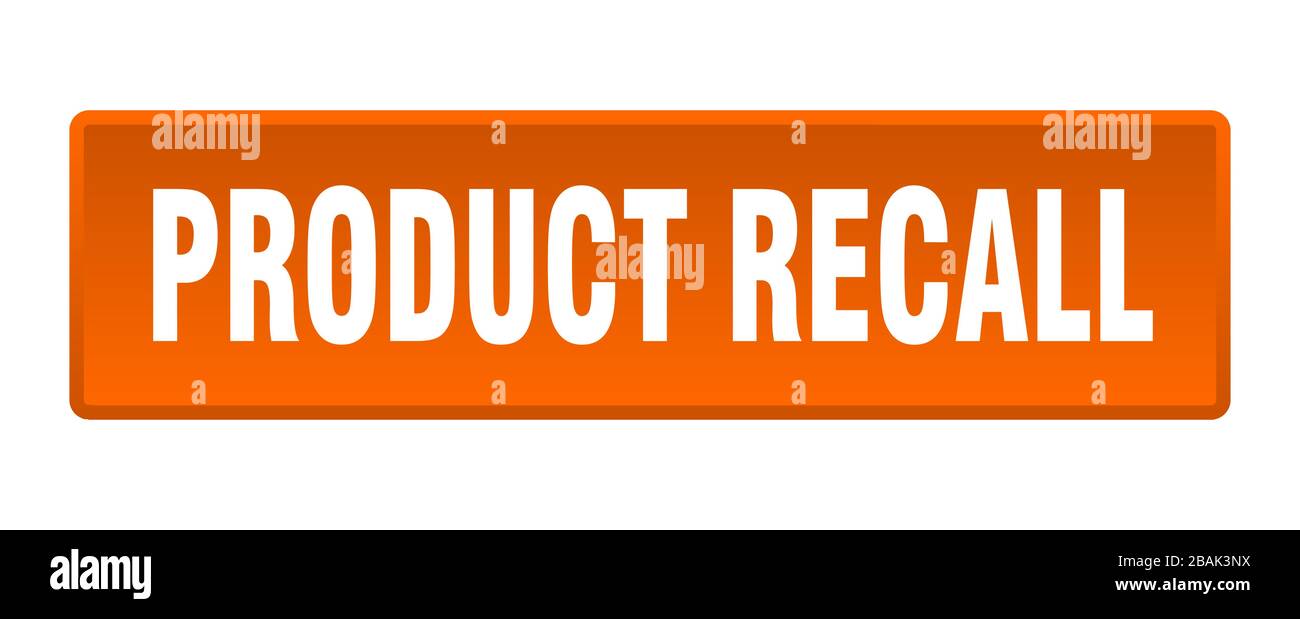 product recall button. product recall square orange push button Stock ...