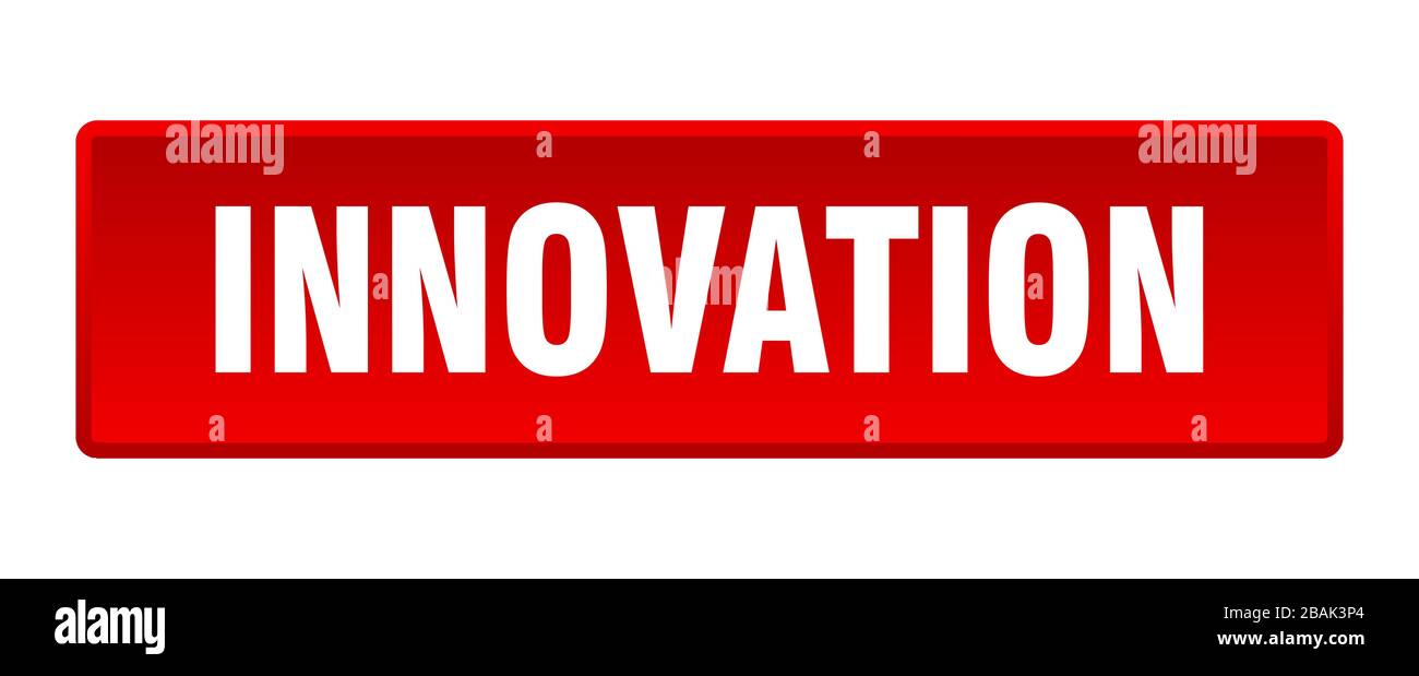 innovation button. innovation square red push button Stock Vector Image ...