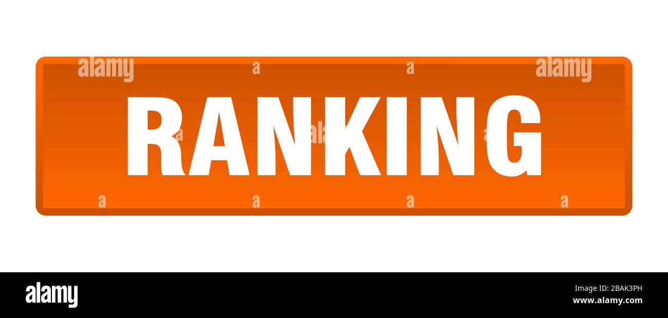 ranking button. ranking square orange push button Stock Vector Image & Art - Alamy