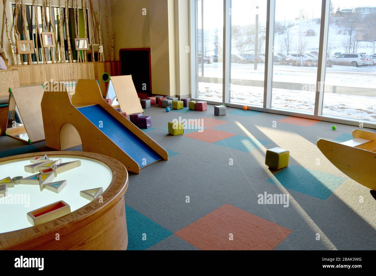 Indoor play area for children with learning activities Stock Photo - Alamy