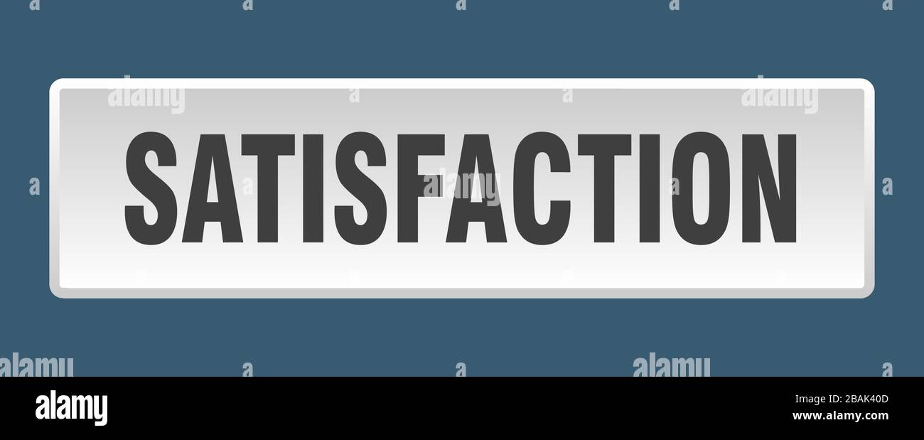 satisfaction button. satisfaction square white push button Stock Vector ...
