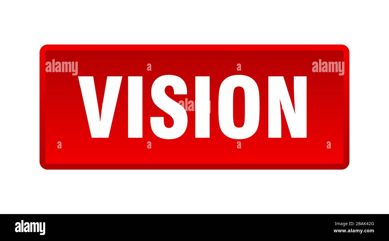 vision button. vision square red push button Stock Vector Image & Art ...