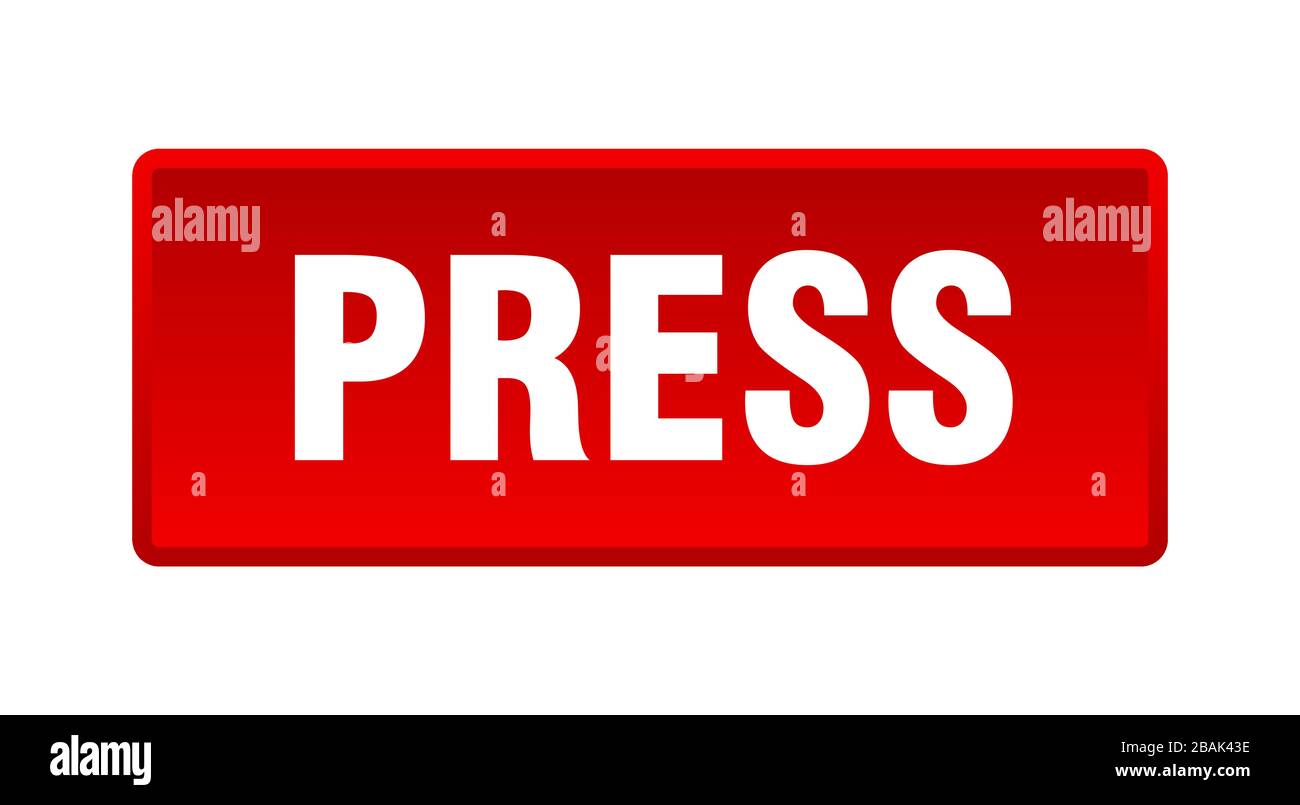press button. press square red push button Stock Vector Image & Art - Alamy