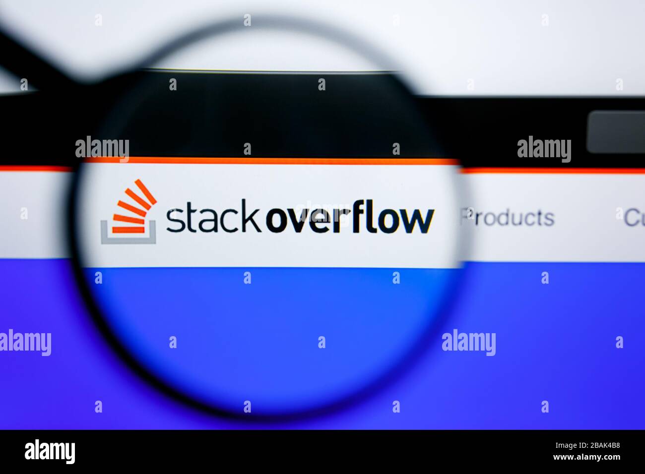 Los Angeles, California, USA - 25 June 2019: Illustrative Editorial of stack over flow website ...