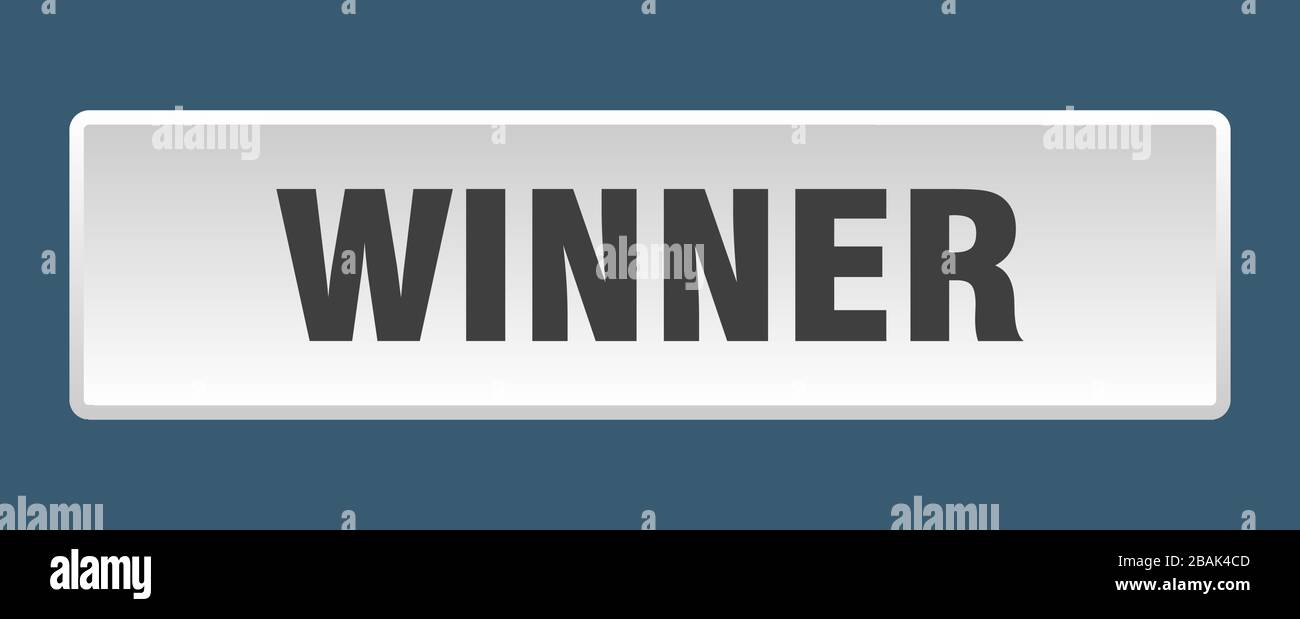 winner button. winner square white push button Stock Vector Image & Art ...