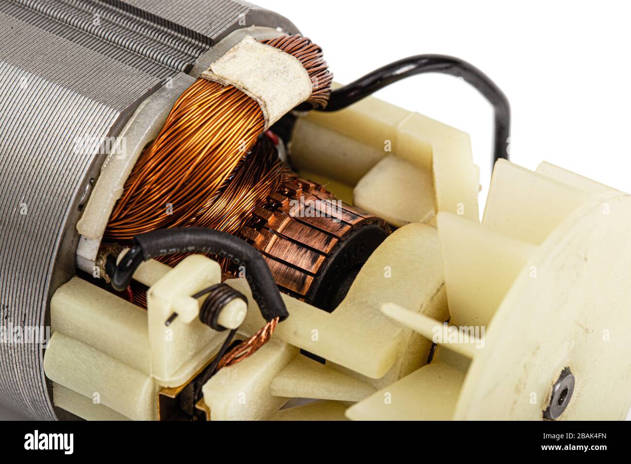 Electric motor isolated on a white background Stock Photo - Alamy
