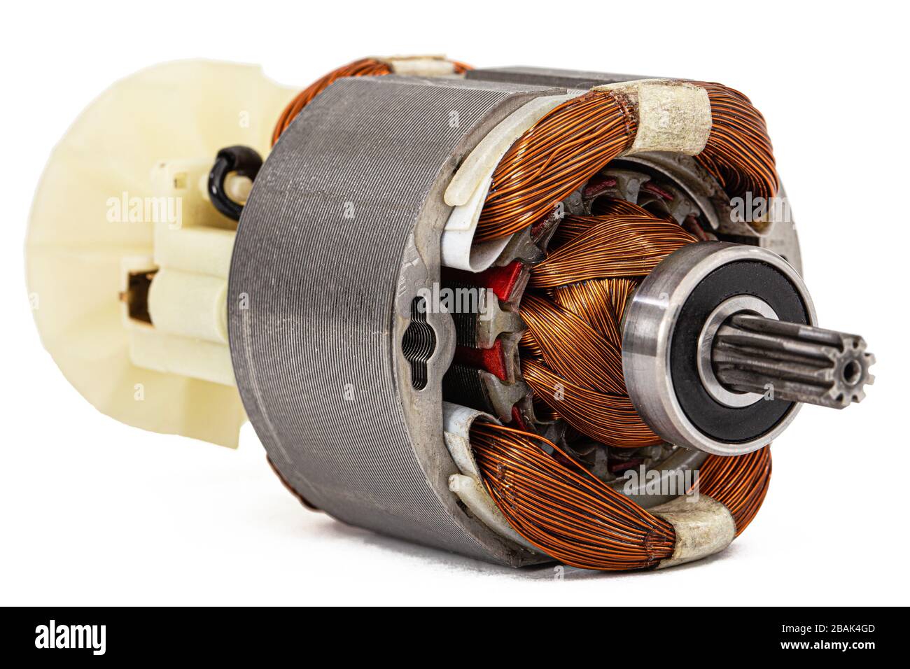 Electric motor isolated on a white background Stock Photo - Alamy