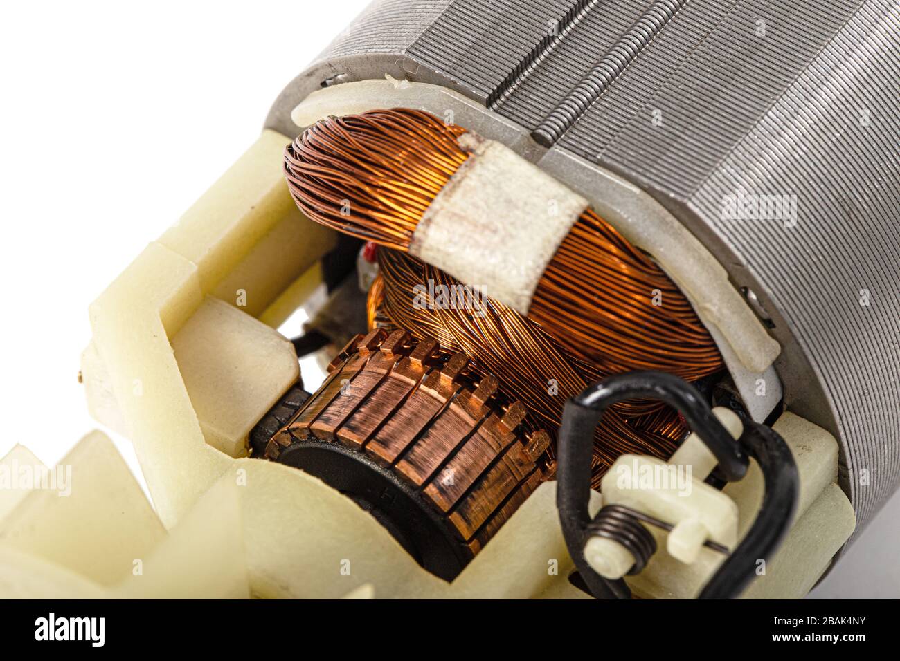 Electric motor isolated on a white background Stock Photo - Alamy