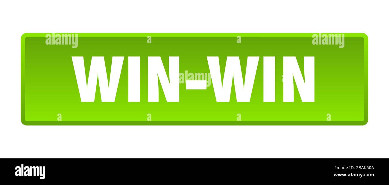 win-win button. win-win square green push button Stock Vector Image ...