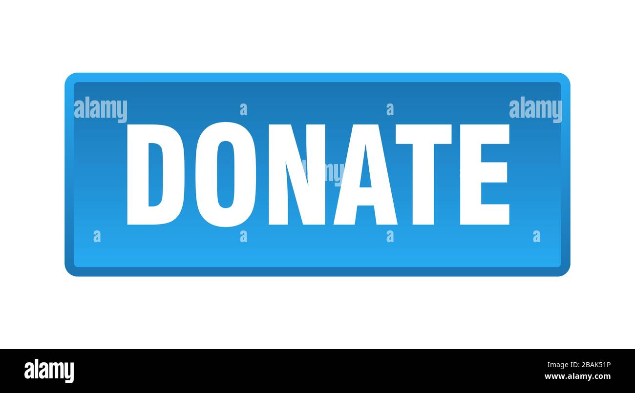 donate button. donate square blue push button Stock Vector Image & Art ...